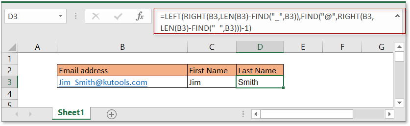 Excel Formula Extract First And Last Name From E mail Address
