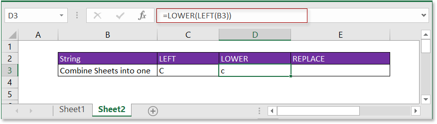 Excel Formula Make First Letter Lowercase