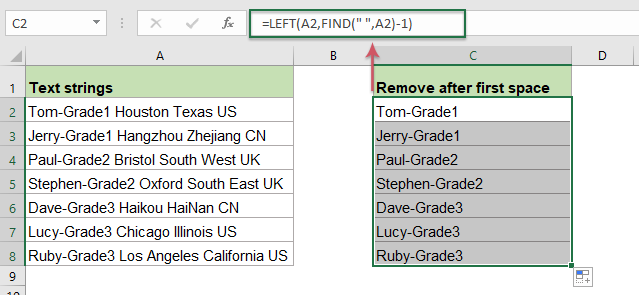 Remove Text Before Or After First Or Last Specific Character From Text Strings