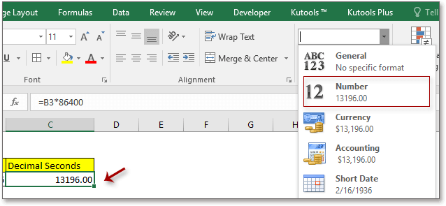 Excel Formula Convert Time To Decimal Seconds