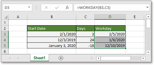 How To Use Excel WORKDAY Function