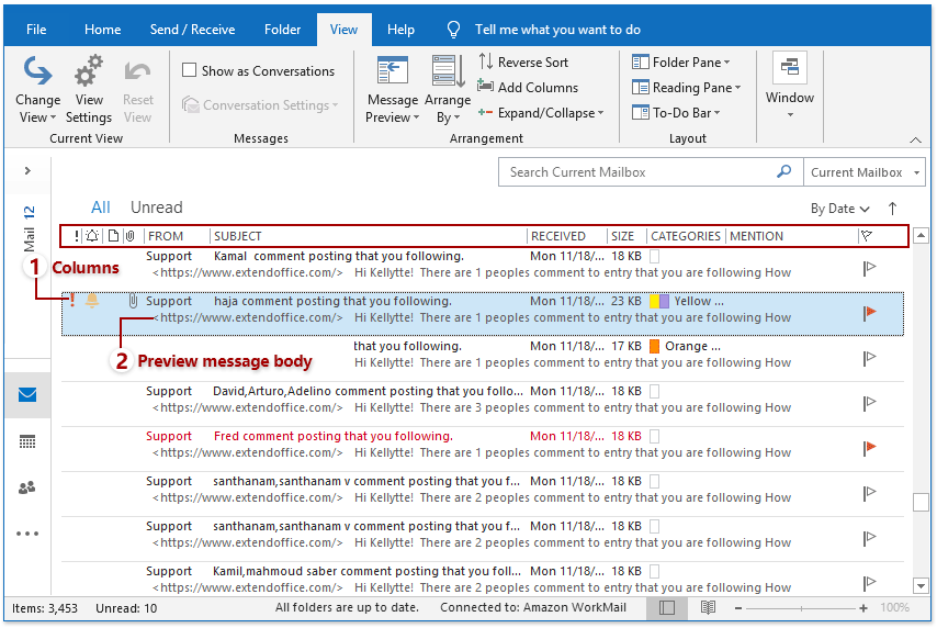How To Change The Font Size Of The Outlook Inbox Pane Youtube ZOHAL