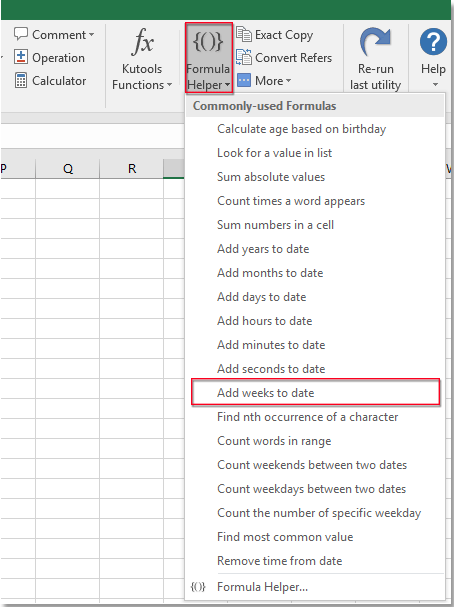 Quickly add / subtract years / months / days / weeks to date in Excel