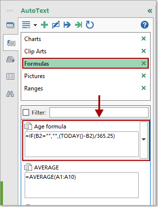 Easily create and insert Auto Text entry in Excel
