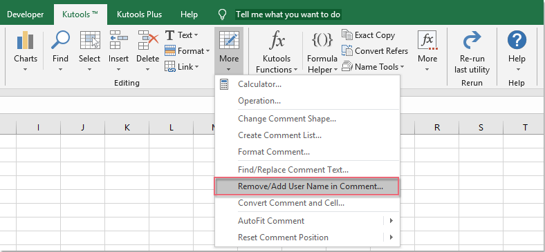 Quickly Change remove add Author Name In Comments In Excel