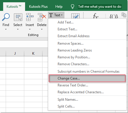 Quickly change case of text to all caps, lower and proper in Excel
