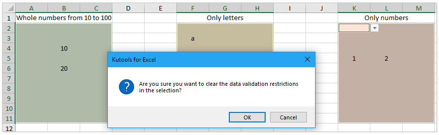 Batch Clear All Data Validation Restrictions From Selection In Excel