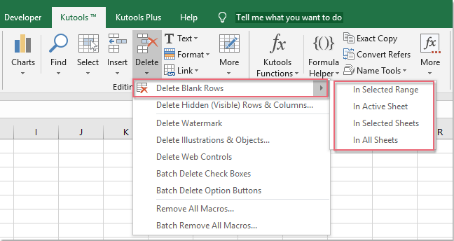 Quickly Remove Or Delete All Blank Rows From Bottom A Range In Excel