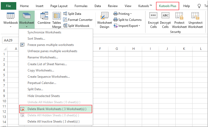 Quickly Delete All Blank Or Empty Worksheets In Excel