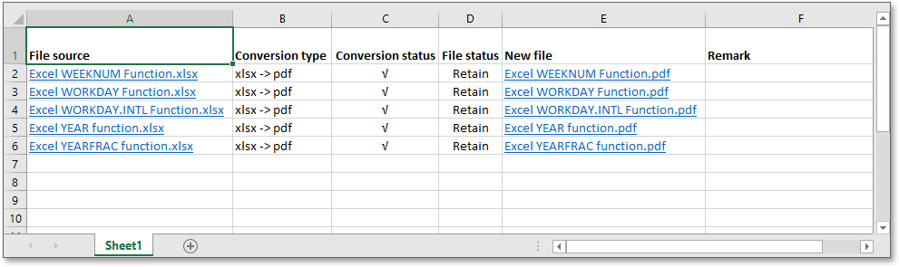 Quickly Convert Multiple Xlsx Files To Xls Or Pdf Files In Excel