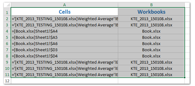 Quickly find and break broken links (external references) in Excel
