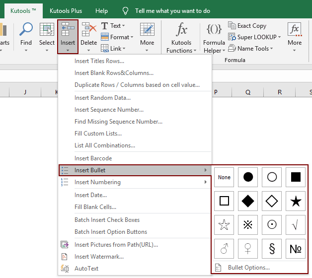 Quickly Insert Bullets Or Numberings In Multiple Cells In Excel