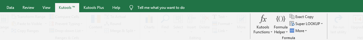 Kutools - Combines More Than 300 Advanced Functions and Tools for Microsoft Excel