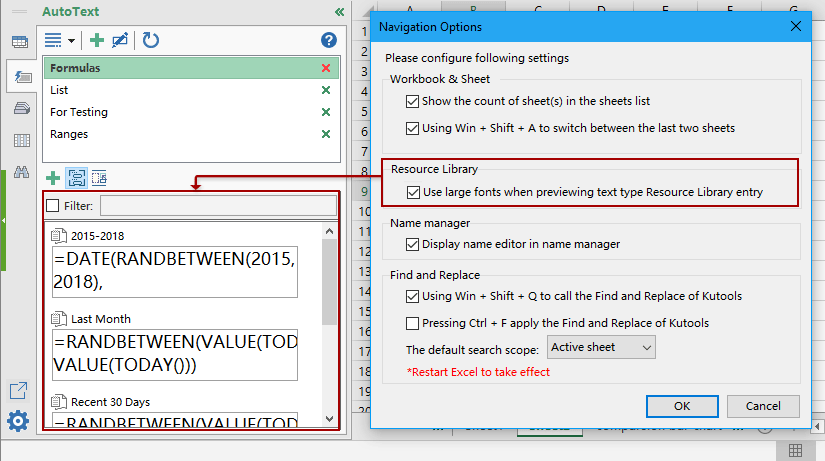 Navigation Pane – List Sheets, Workbooks, Columns and Names in Excel