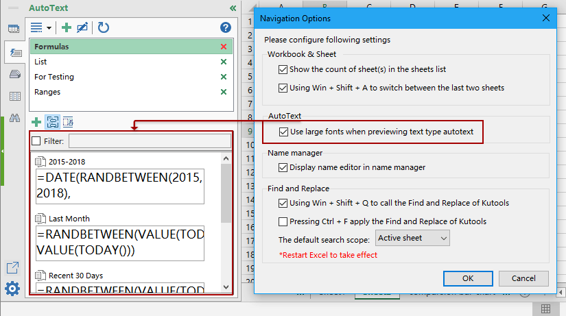 Navigation Pane – List Sheets, Workbooks, Columns and Names in Excel
