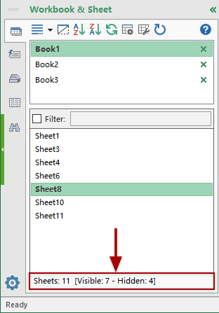 Navigation Pane – List Sheets, Workbooks, Columns and Names in Excel