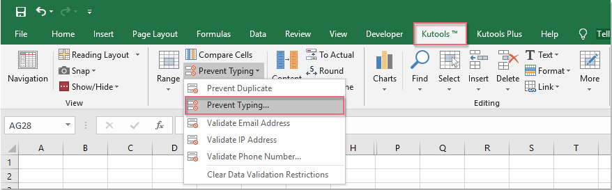 Easily Prevent Special Or Certain Characters From Being Typed In Cells