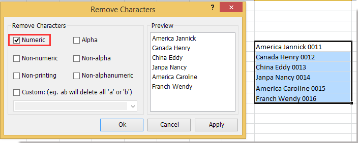 Quickly Remove Numeric Alphabetic Non printable Or Alphanumeric 