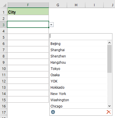 Quickly create searchable or autocomplete drop down list in Excel