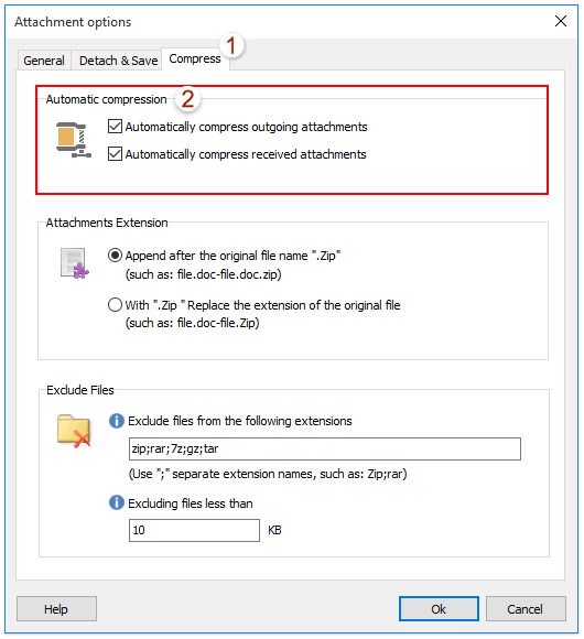 Attachment Manager: Save/delete/compress/detach all attachments in Outlook