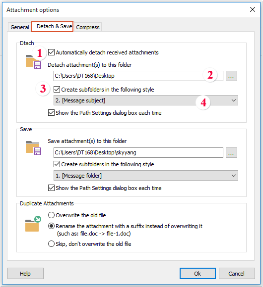 Attachment Manager: Save/delete/compress/detach all attachments in Outlook