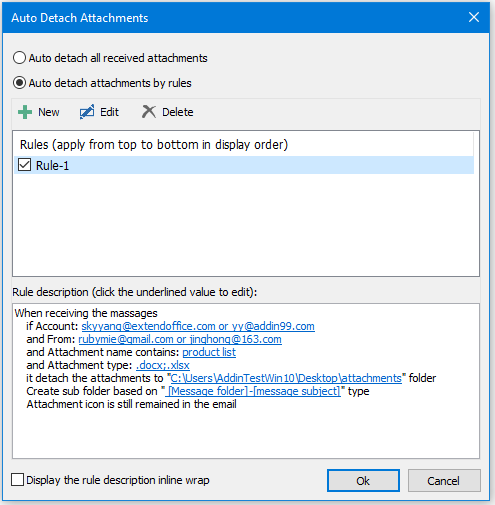 Easily detach attachments from emails in outlook