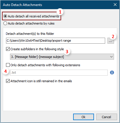 Easily detach attachments from emails in outlook