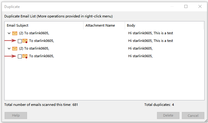 Clean Duplicate Emails in Outlook in Seconds — From Selected Emails Only