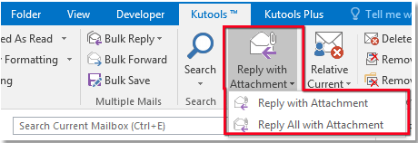 Quickly reply message with original attachments in Outlook