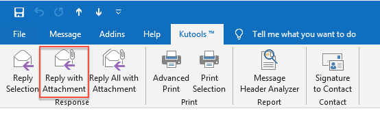 Quickly reply message with original attachments in Outlook