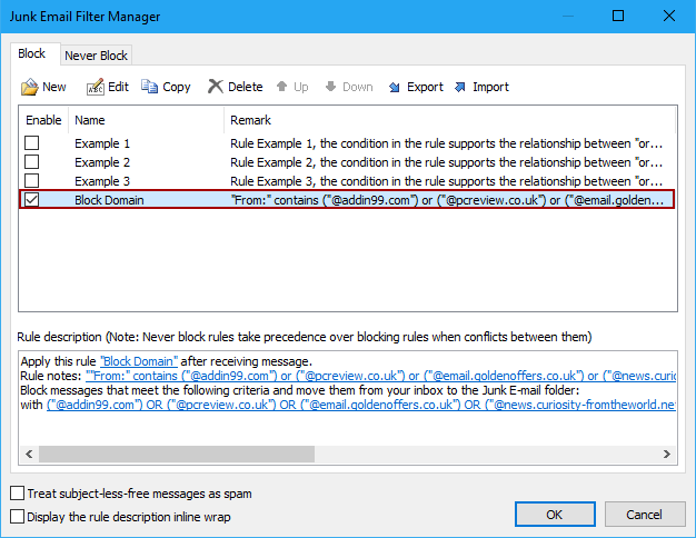 Easily block multiple sender domains at once in Outlook