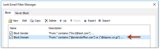 Easily block multiple sender domains at once in Outlook