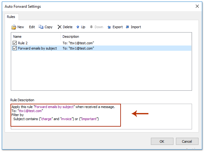Automatically forward all or certain emails when receiving in Outlook