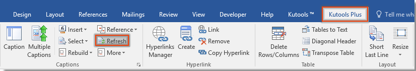 Quickly Correct Or Update Wrong Caption Numbering With One Click In Word