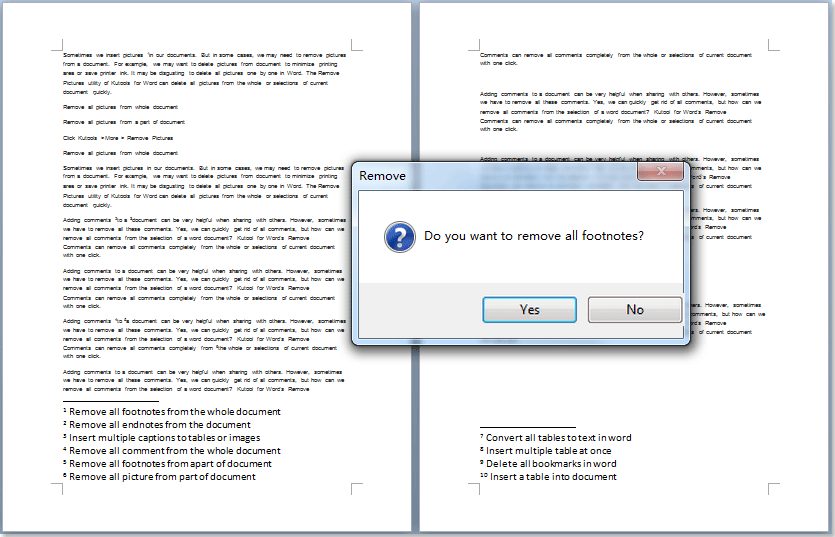 Quickly Remove All Footnotes From Document In Word